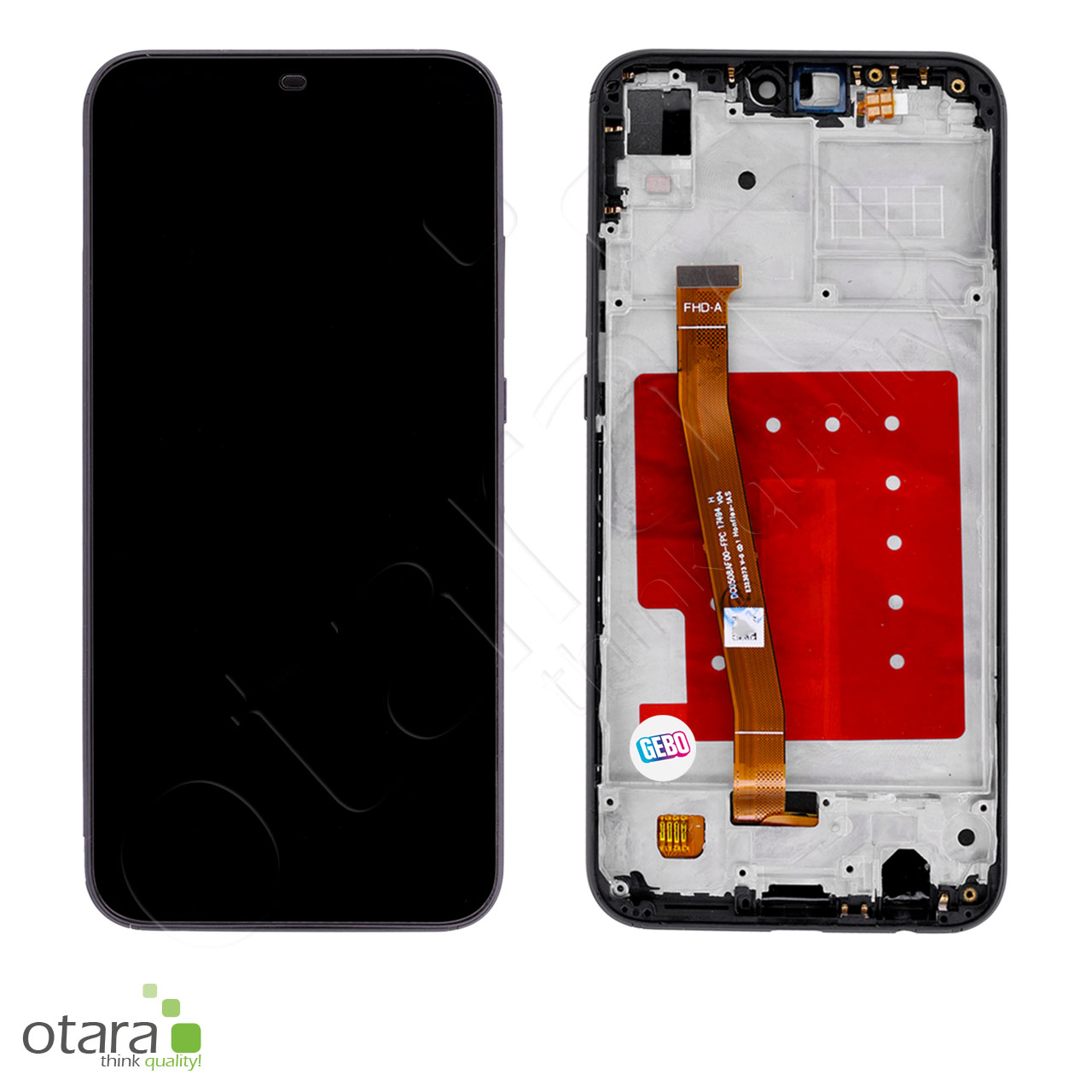 Display unit *GEBO* for Huawei P20 Lite (COPY), TFT with frame, black ...