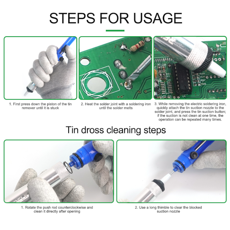 Removal Tool/Tin Remover Entlötpumpe RELIFE RL-084, blue/silver | W-UNI ...