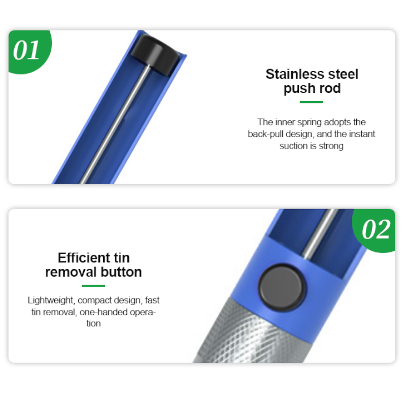 Removal Tool/Tin Remover Entlötpumpe RELIFE RL-084, blue/silver | W-UNI ...